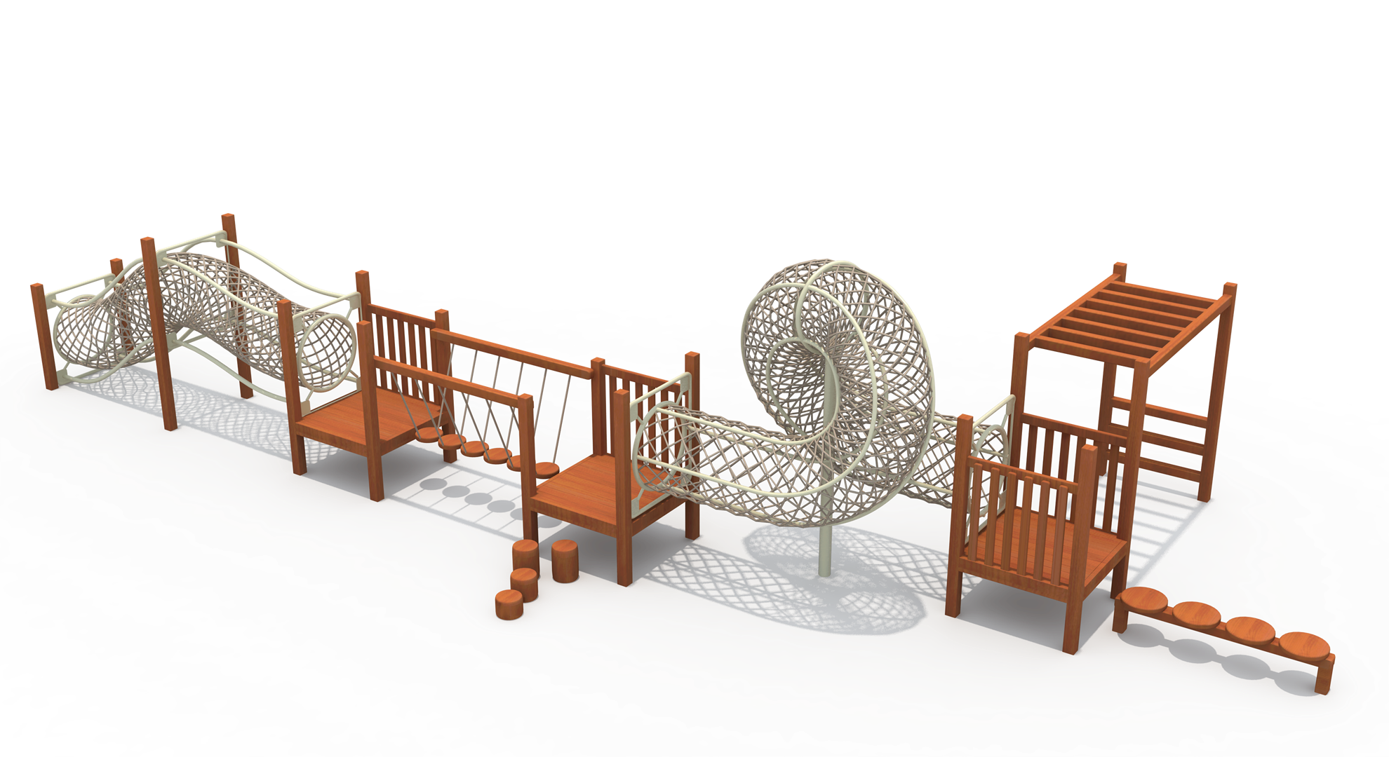 Twist & Crawl Rope Passageway Playground | NanPlay