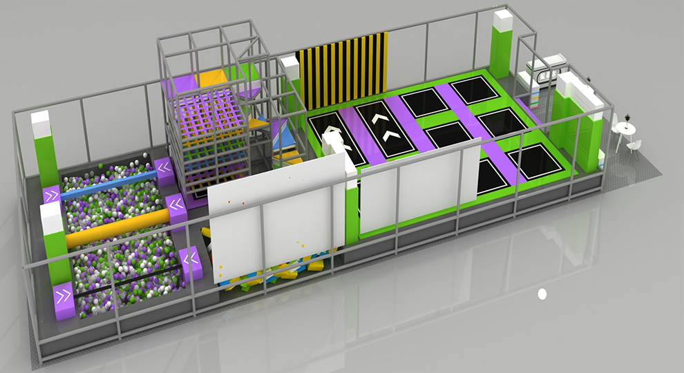 200sqm Indoor Trampoline Park Equipment for sale | Nanplay